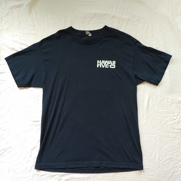 Alstyle | Shirts | Hawaii 5 Five O Cbs Shield Black T Shirt Front And ...